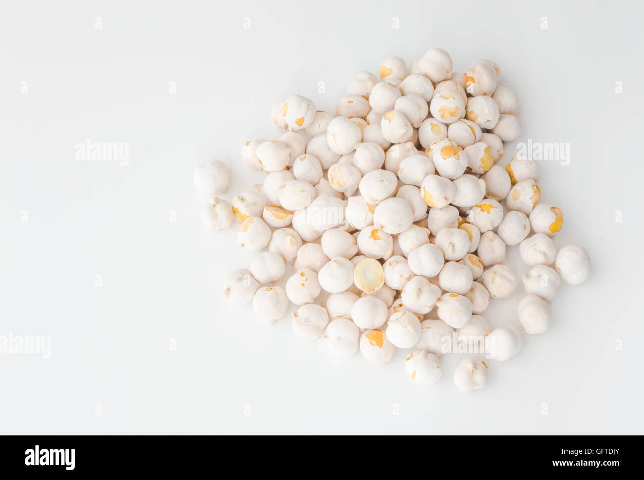 White chickpeas isolated on white background Stock Photo - Alamy