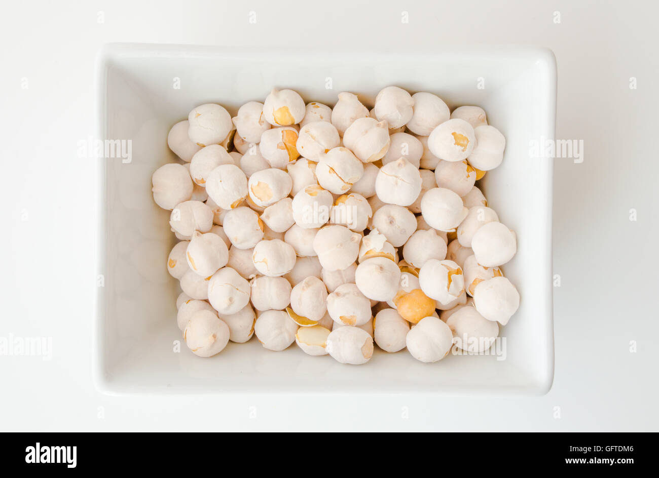 White chickpeas isolated on white background Stock Photo - Alamy