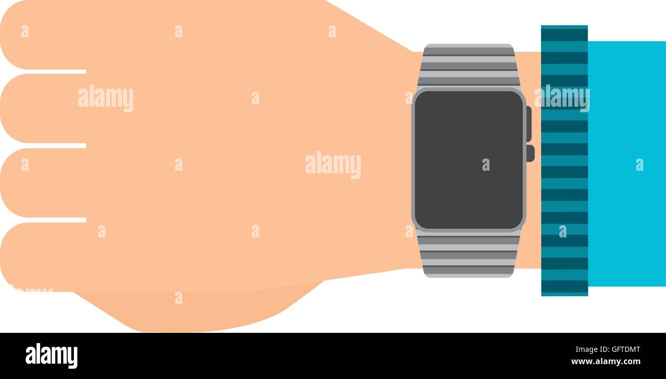 smartwatch wrist wearable icon Stock Vector Image & Art - Alamy