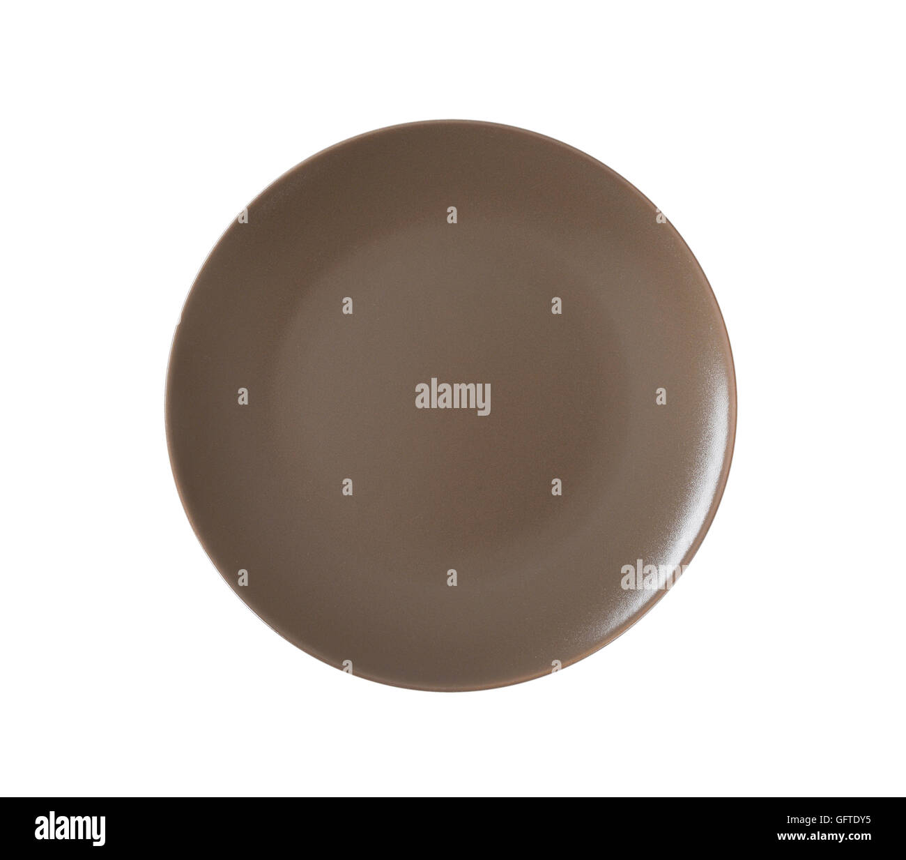 Empty shallow brown breakfast plate Stock Photo - Alamy