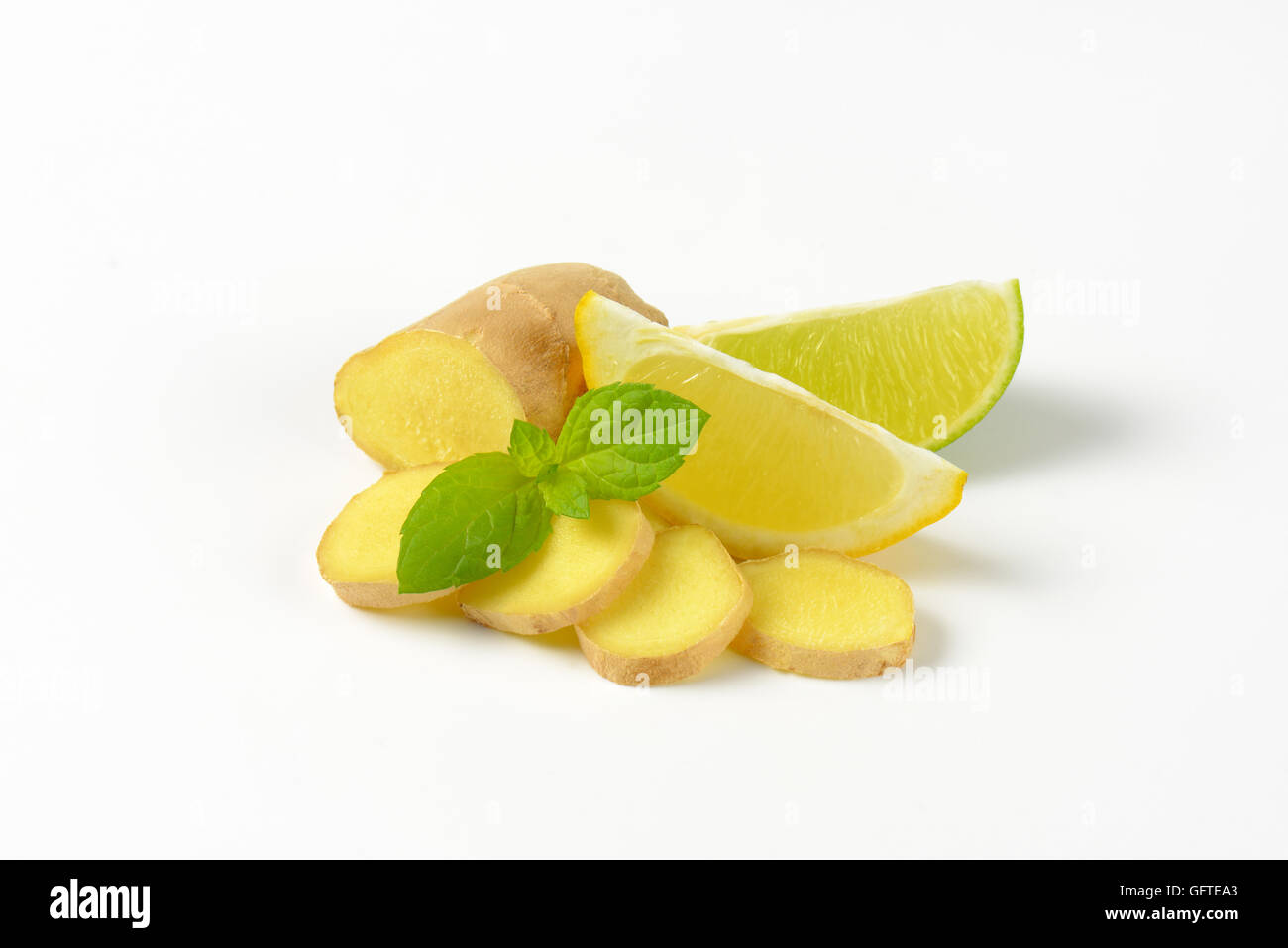Fresh lemon ginger on Cut Out Stock Images & Pictures - Alamy