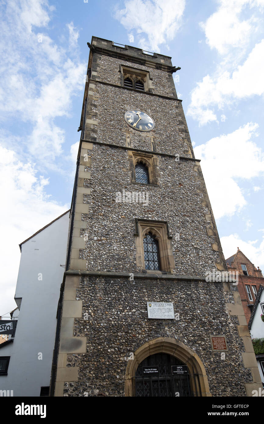 St Albans Clocktower is a rare example of a medieval belfry Stock Photo ...