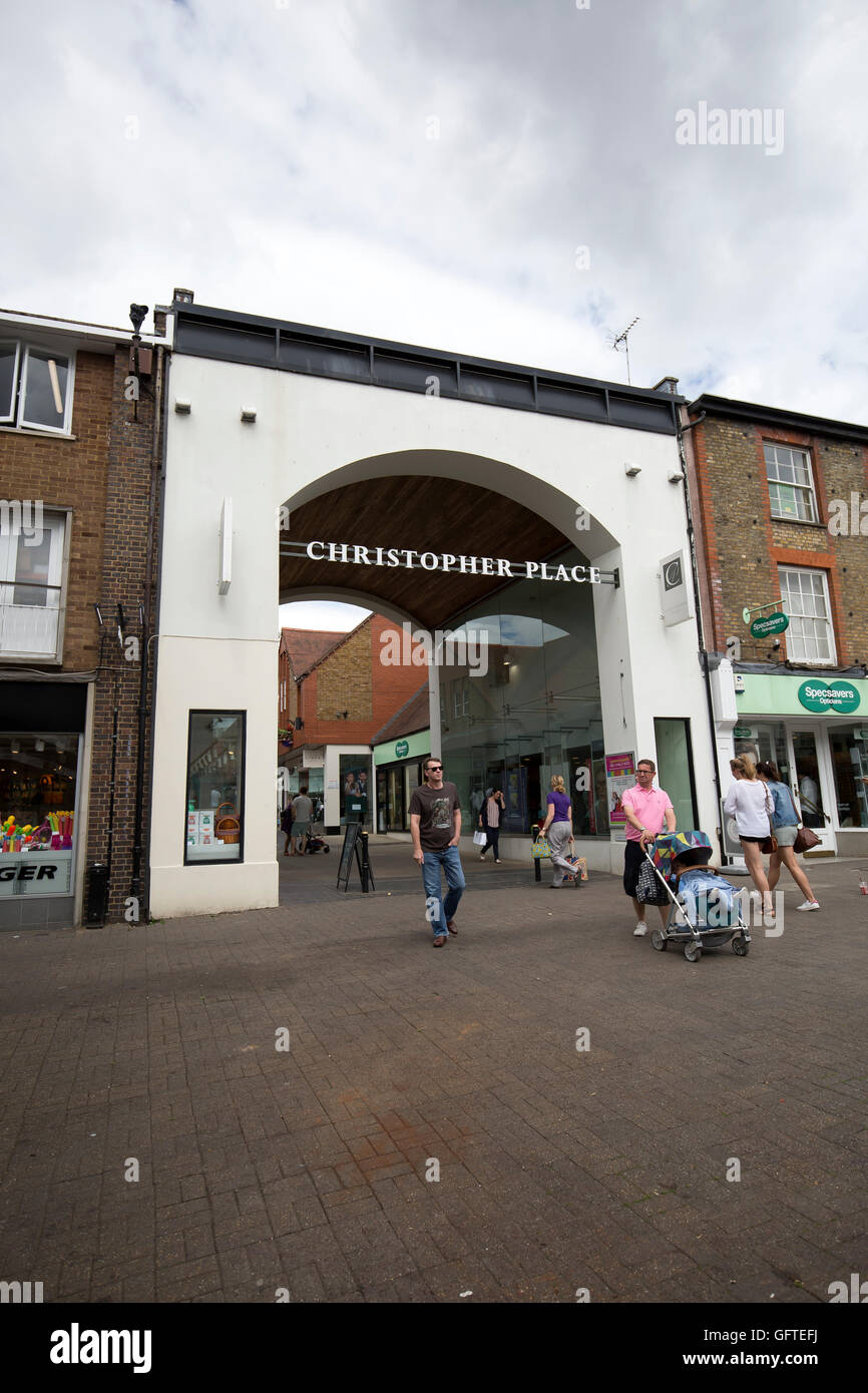 Christopher Place shopping centre In St Albans Stock Photo - Alamy