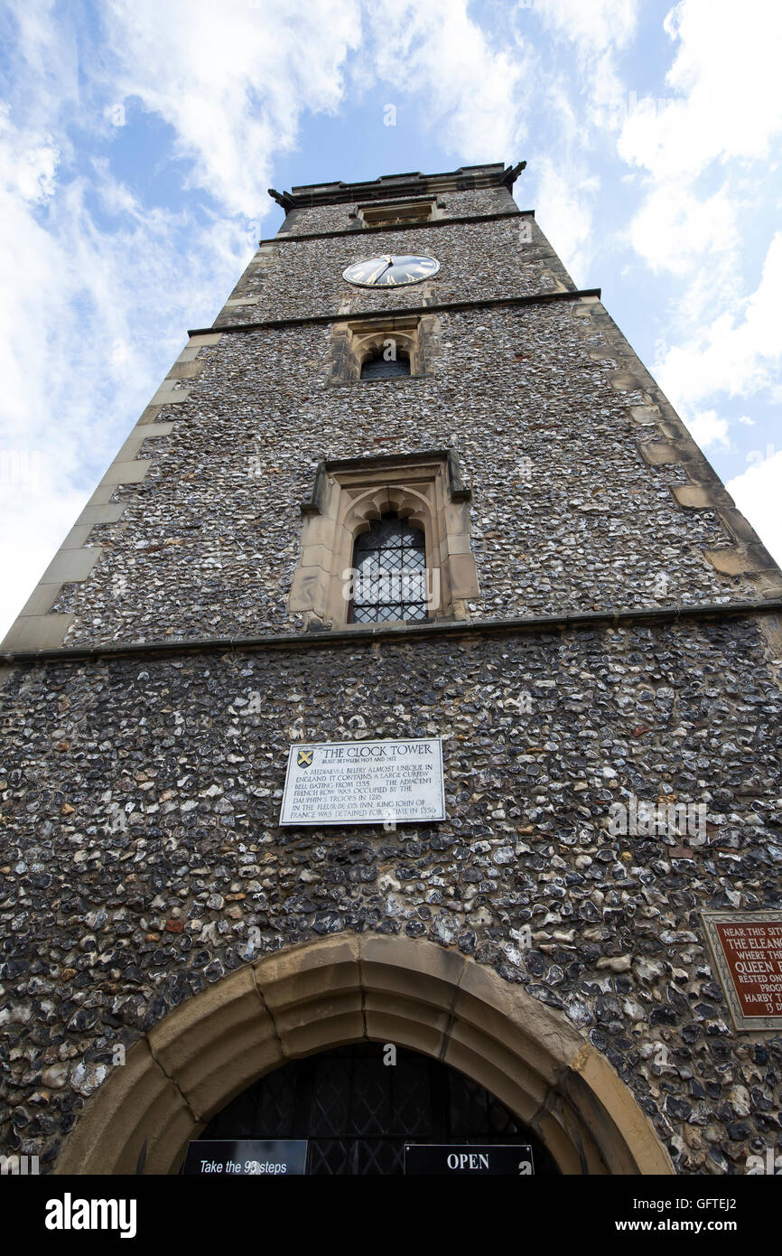 St Albans Clocktower is a rare example of a medieval belfry Stock Photo ...