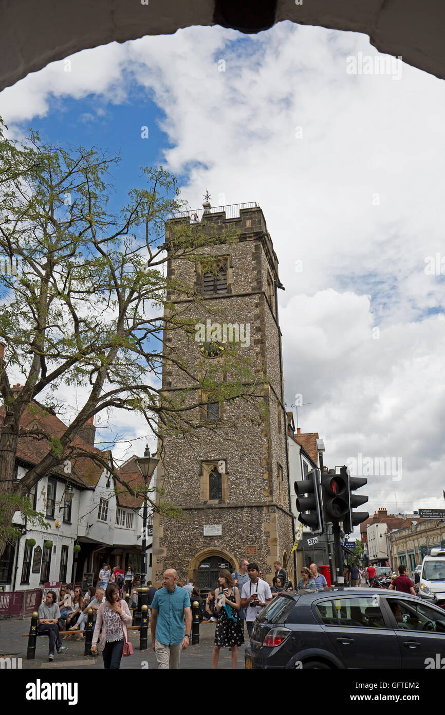 St Albans Clocktower is a rare example of a medieval belfry Stock Photo ...