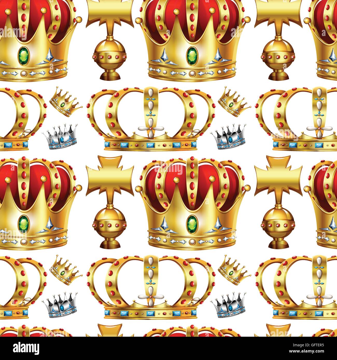 Seamless background with crowns illustration Stock Vector Image & Art ...