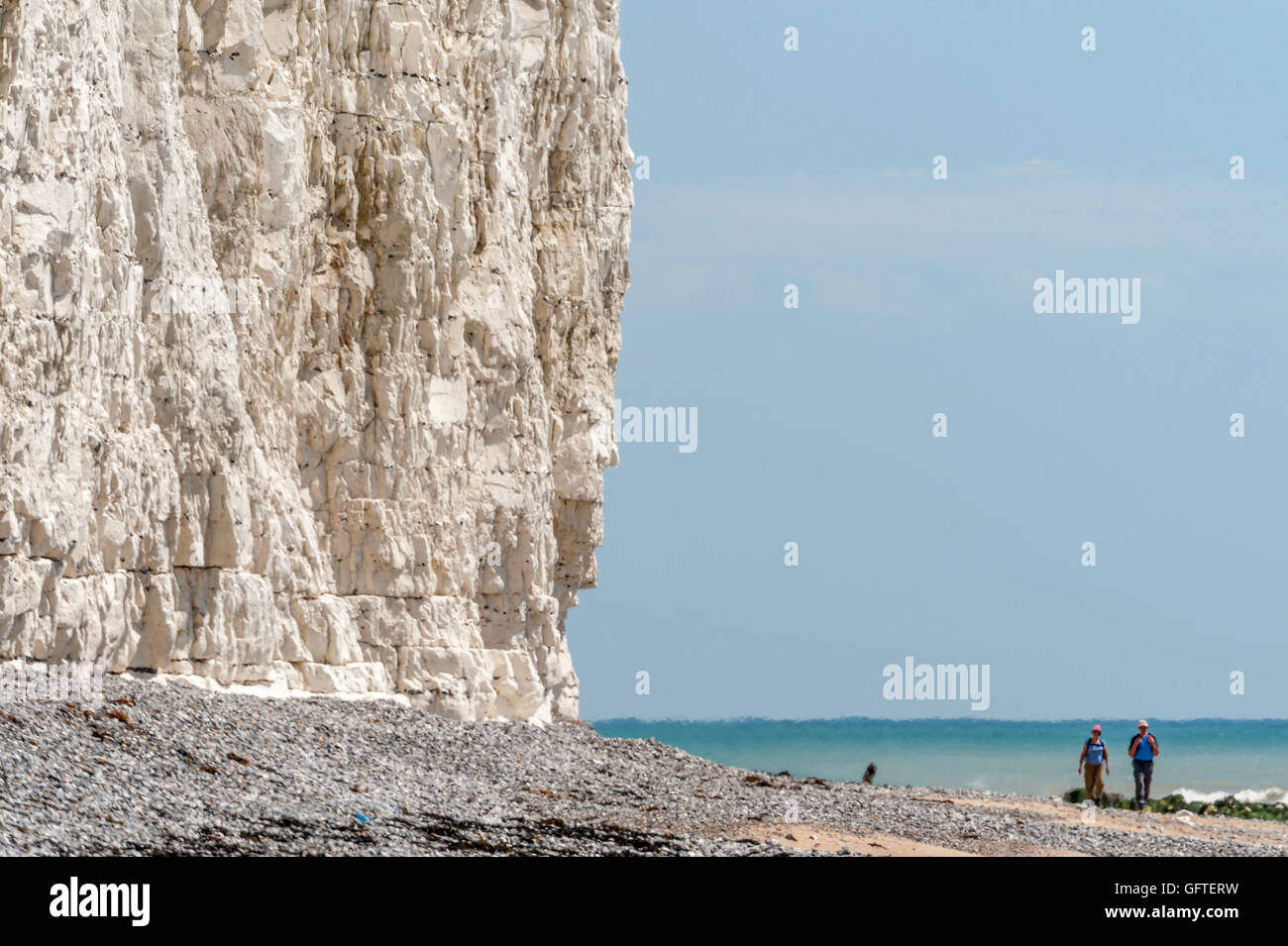 The chalk cliffs at Birling Gap Stock Photo - Alamy