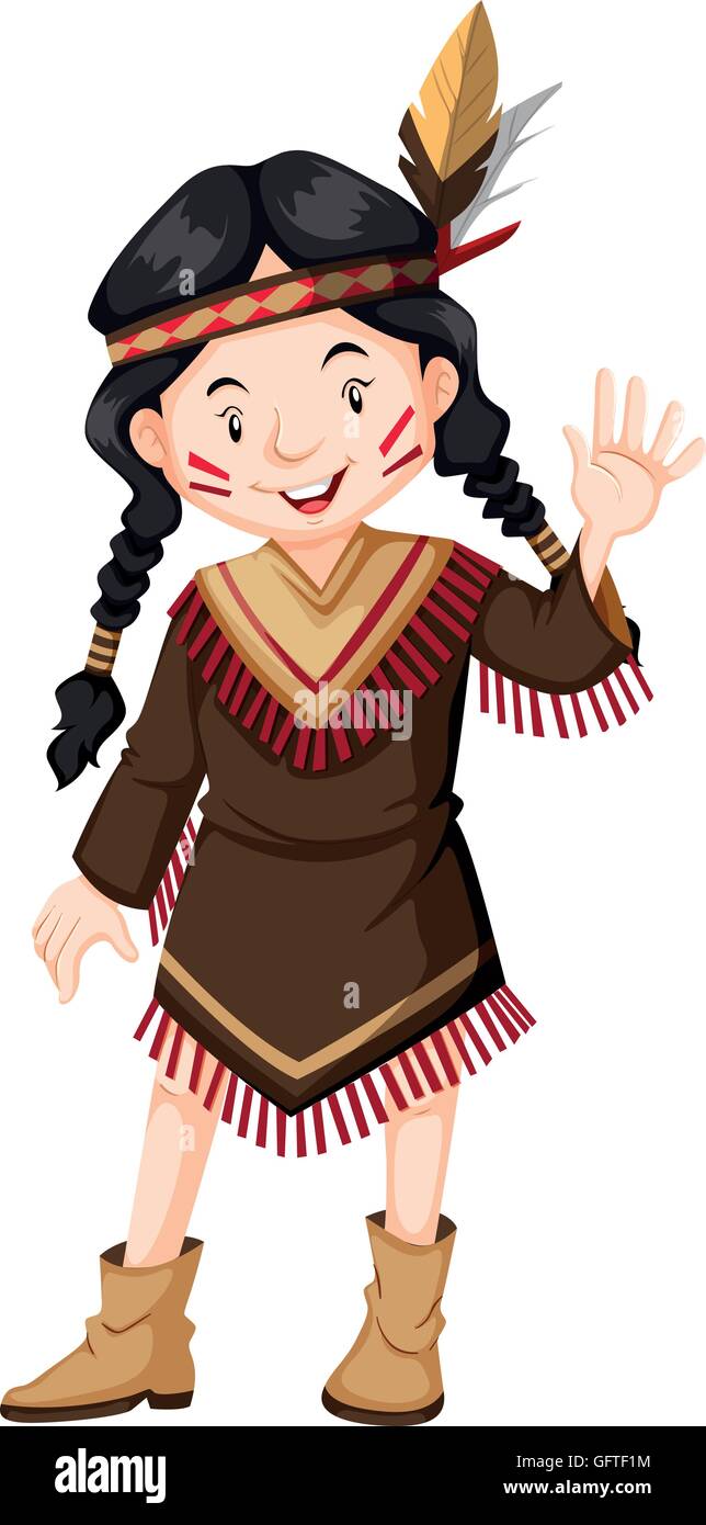 Native American Indian Woman Clipart