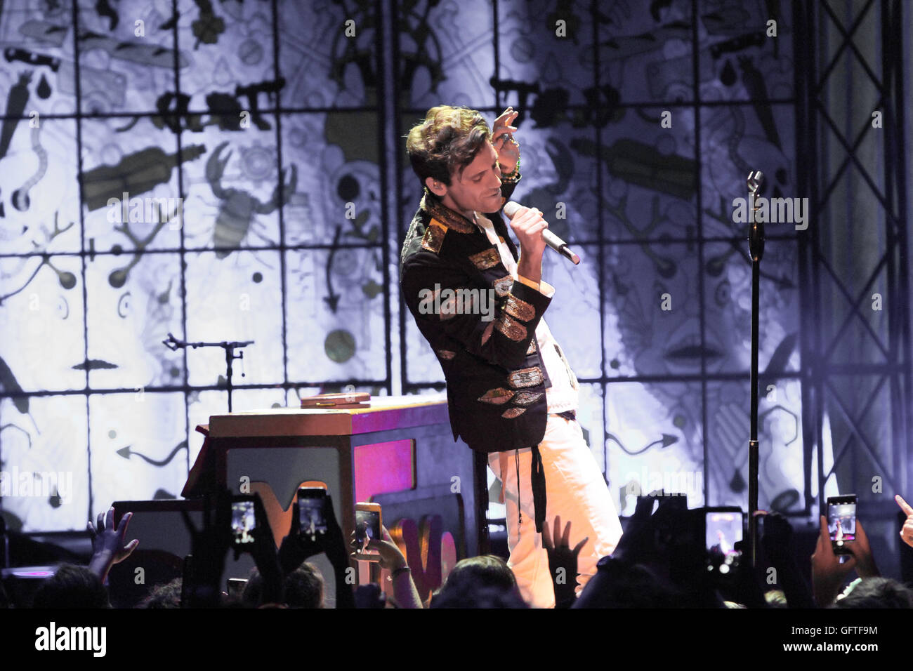 Rome, Italy. 31st July, 2016. English pop singer Mika performing live ...