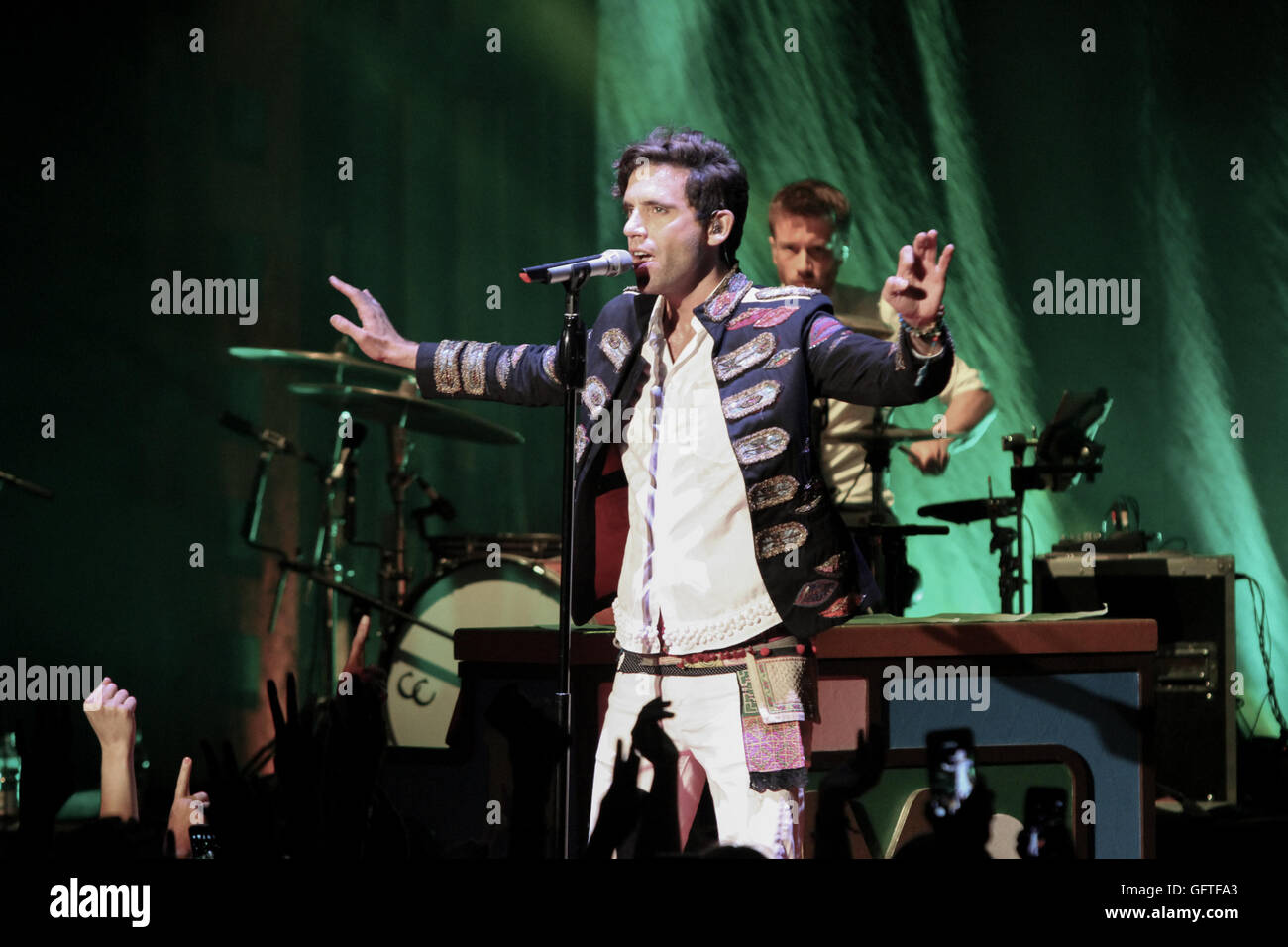 Rome, Italy. 31st July, 2016. English pop singer Mika performing live ...