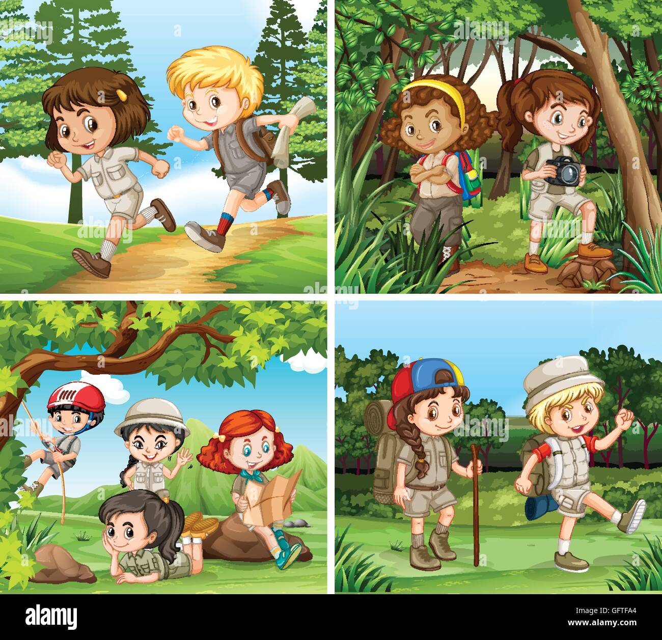 Trekkers Clipart Of Children