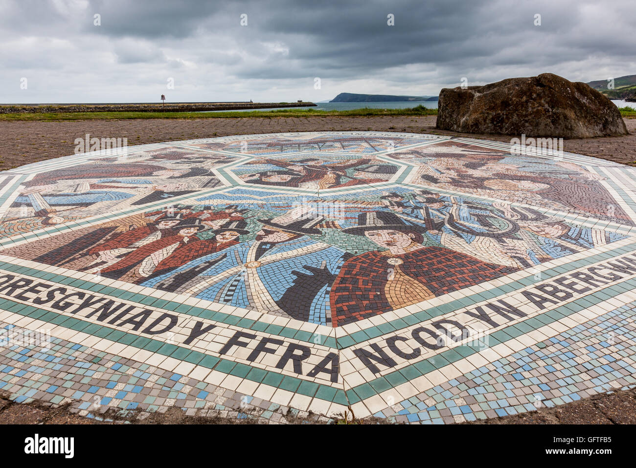 Mosaic commemorating the Last Invasion of Britain at Goodwick ...