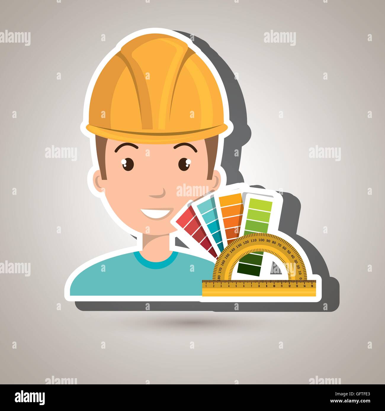 man laptop helmet tools Stock Vector Image & Art - Alamy