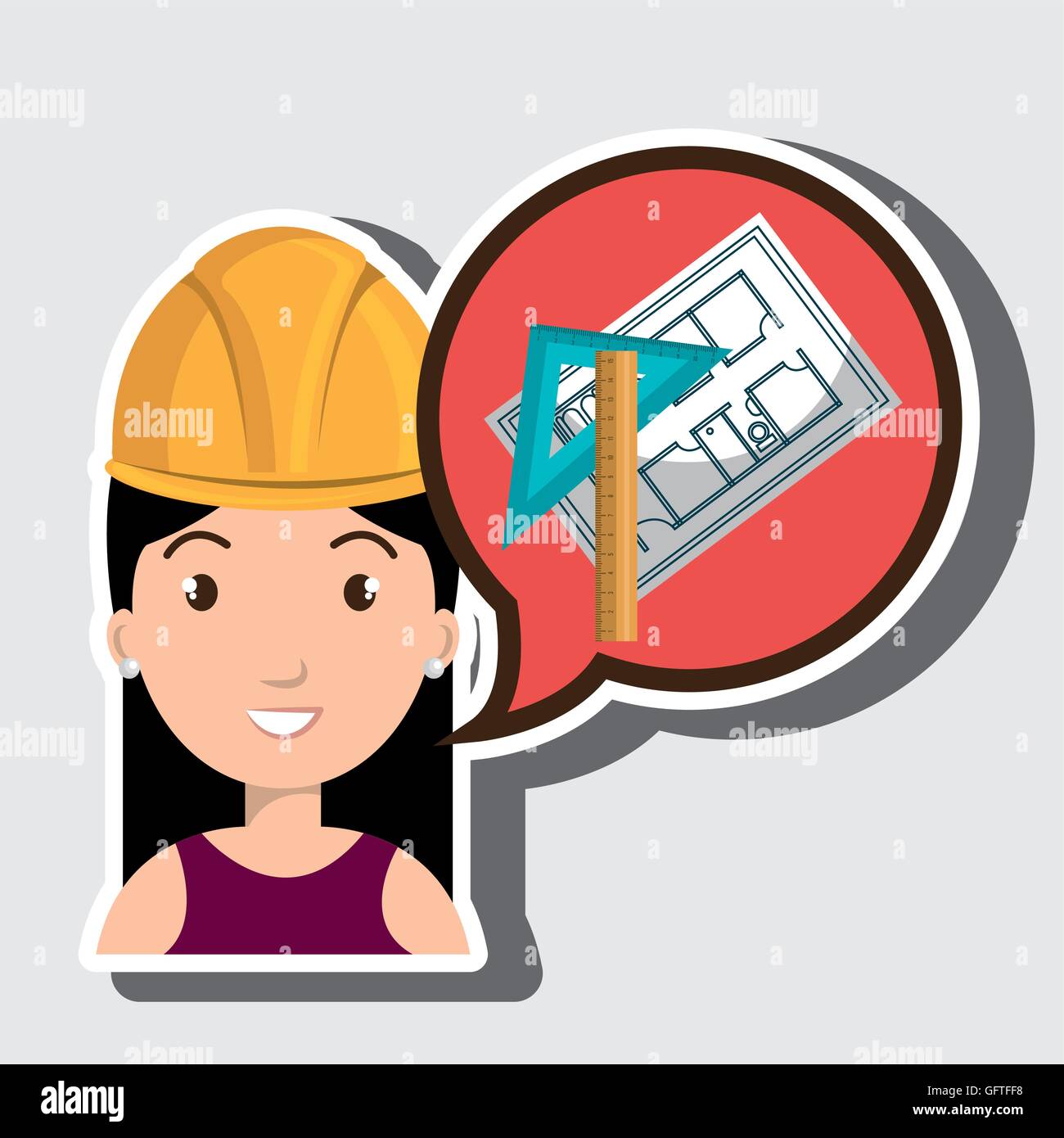 woman architecture rule plans Stock Vector Image & Art - Alamy