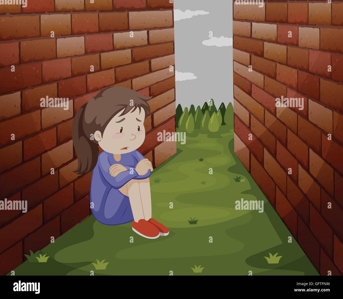 Away sad Stock Vector Images - Alamy