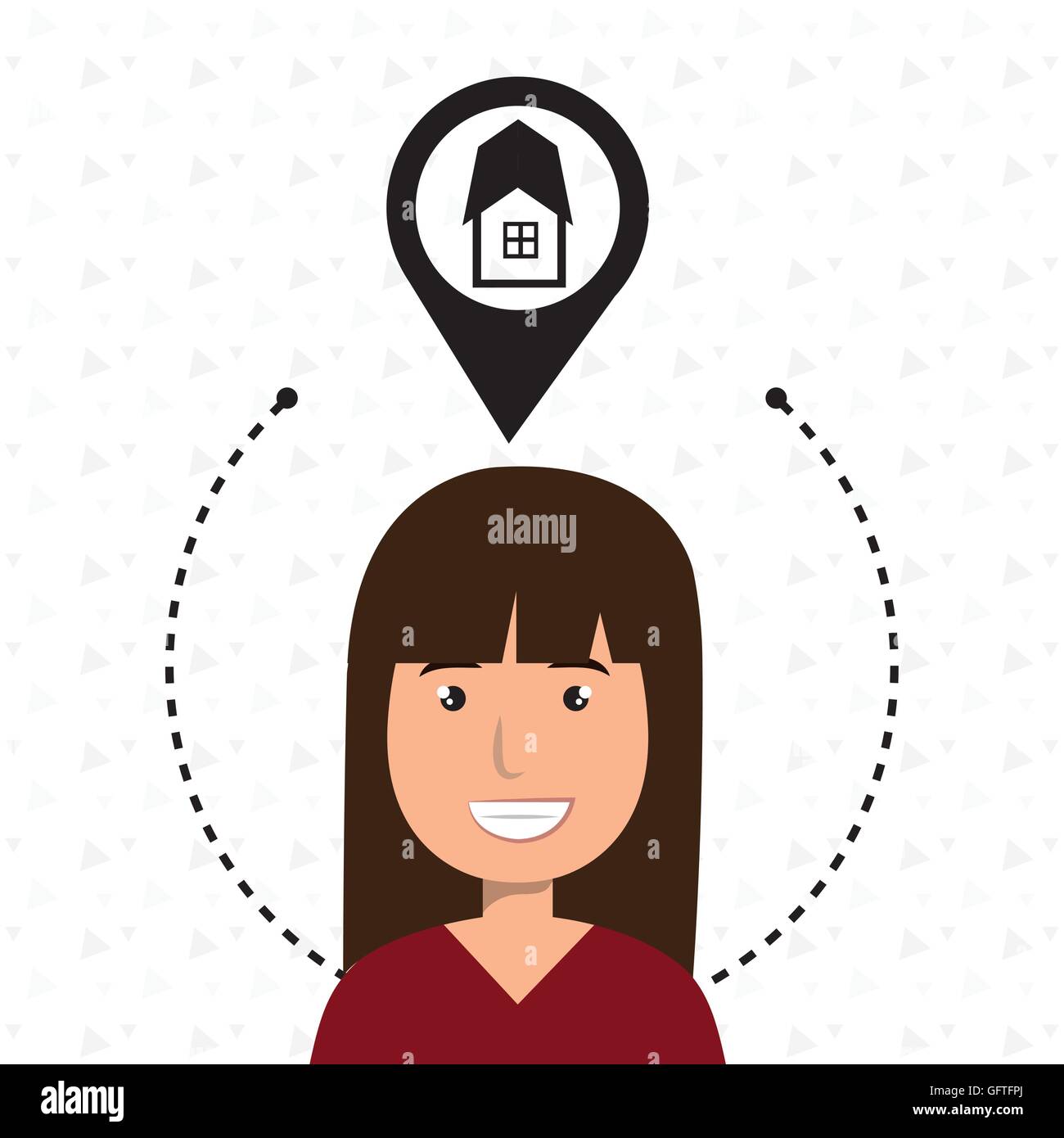 Woman traditional front door Stock Vector Images - Alamy