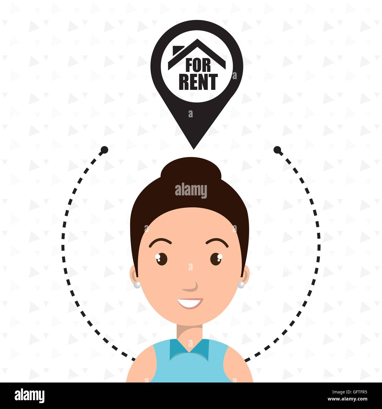 woman house pin rent Stock Vector Image & Art - Alamy