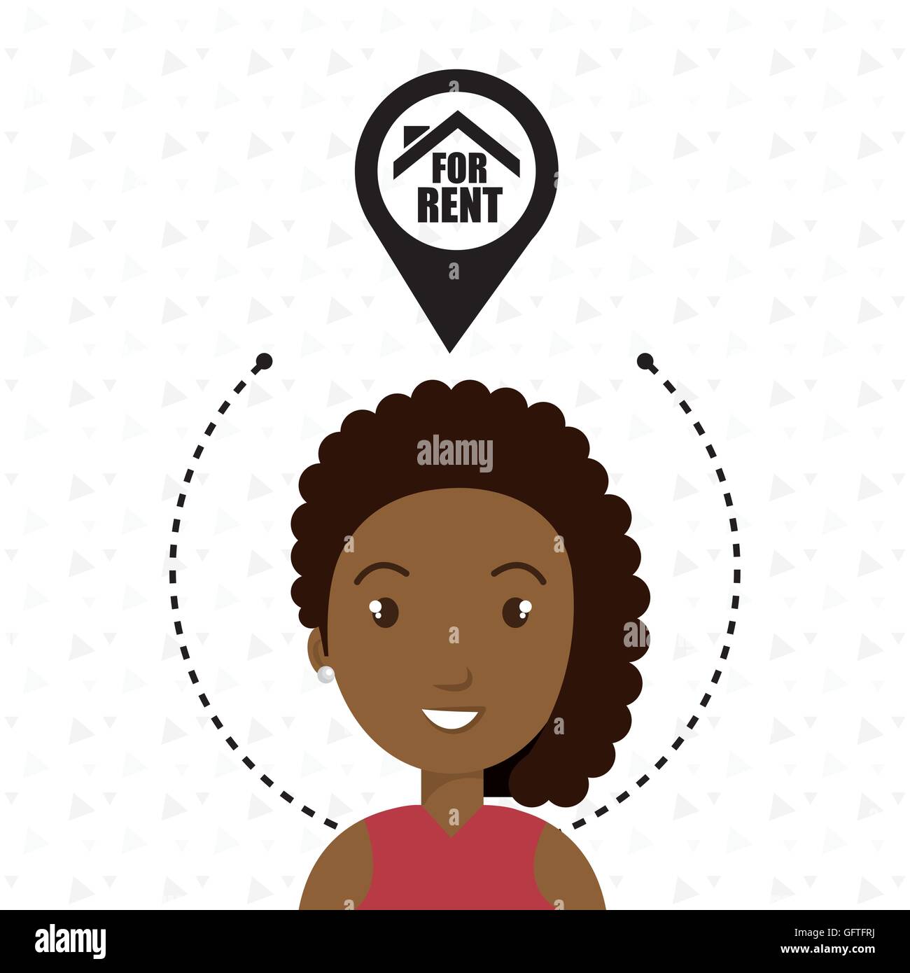 woman house pin rent Stock Vector Image & Art - Alamy