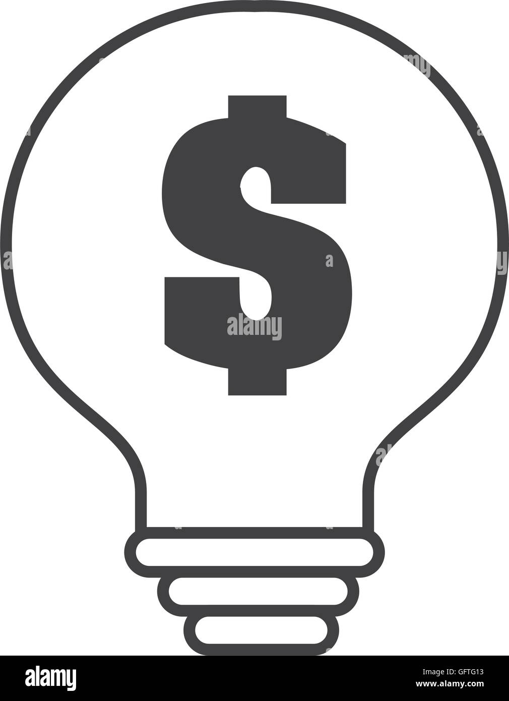 bulb light money symbol icon Stock Vector Image & Art - Alamy