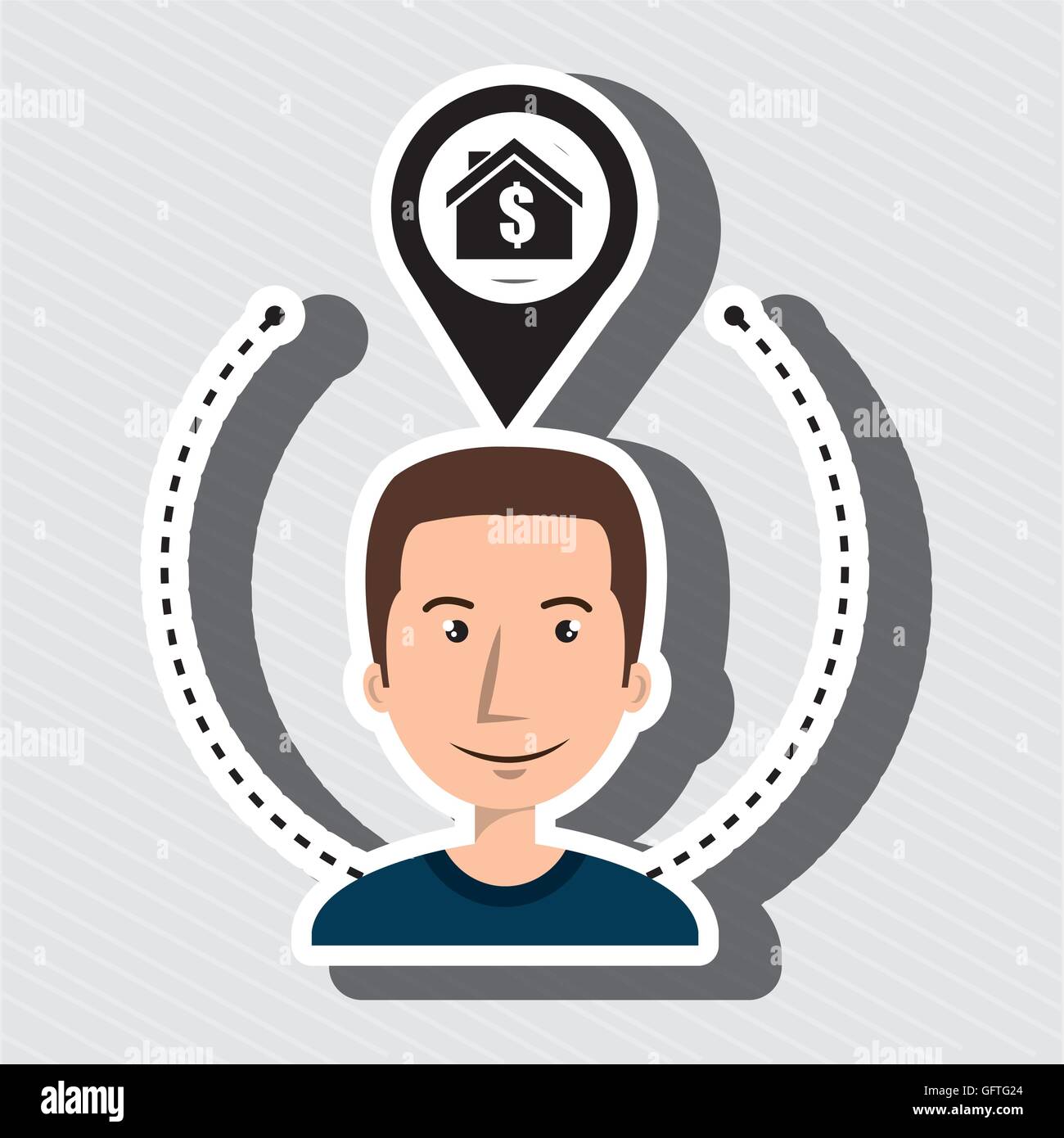 man house pin location Stock Vector Image & Art - Alamy