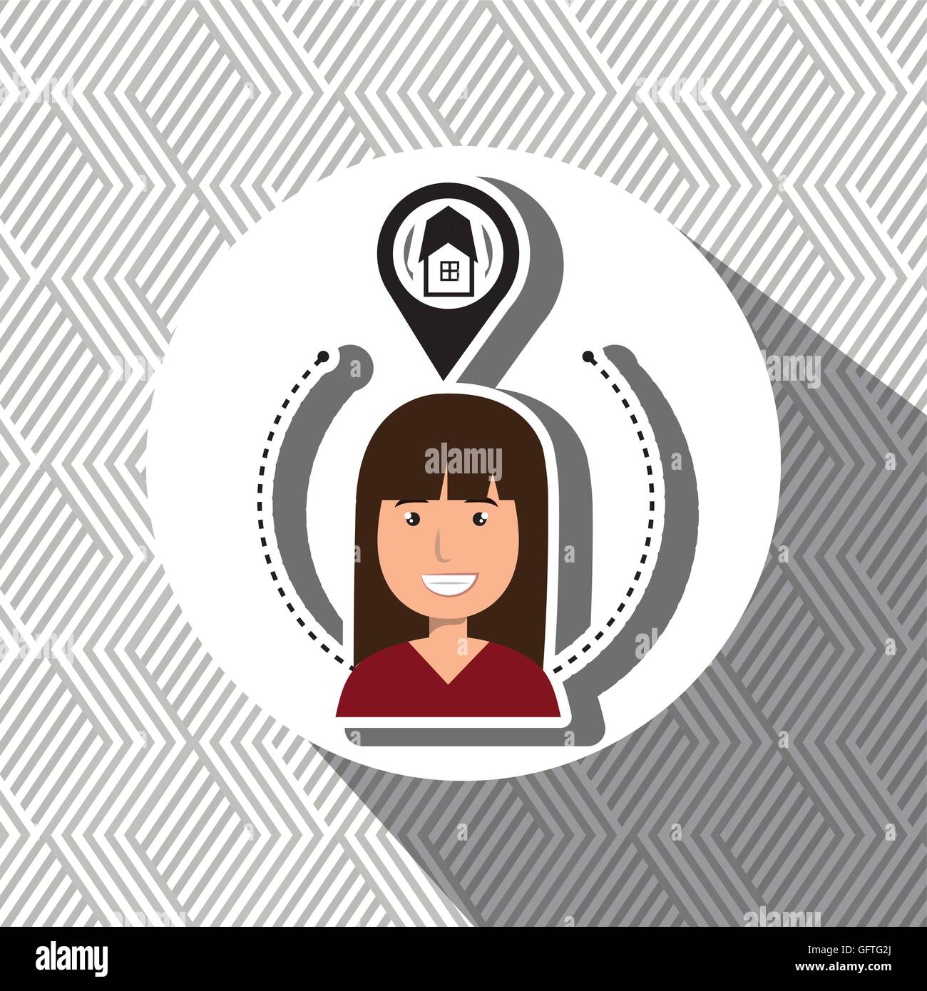 woman house pin rent Stock Vector Image & Art - Alamy