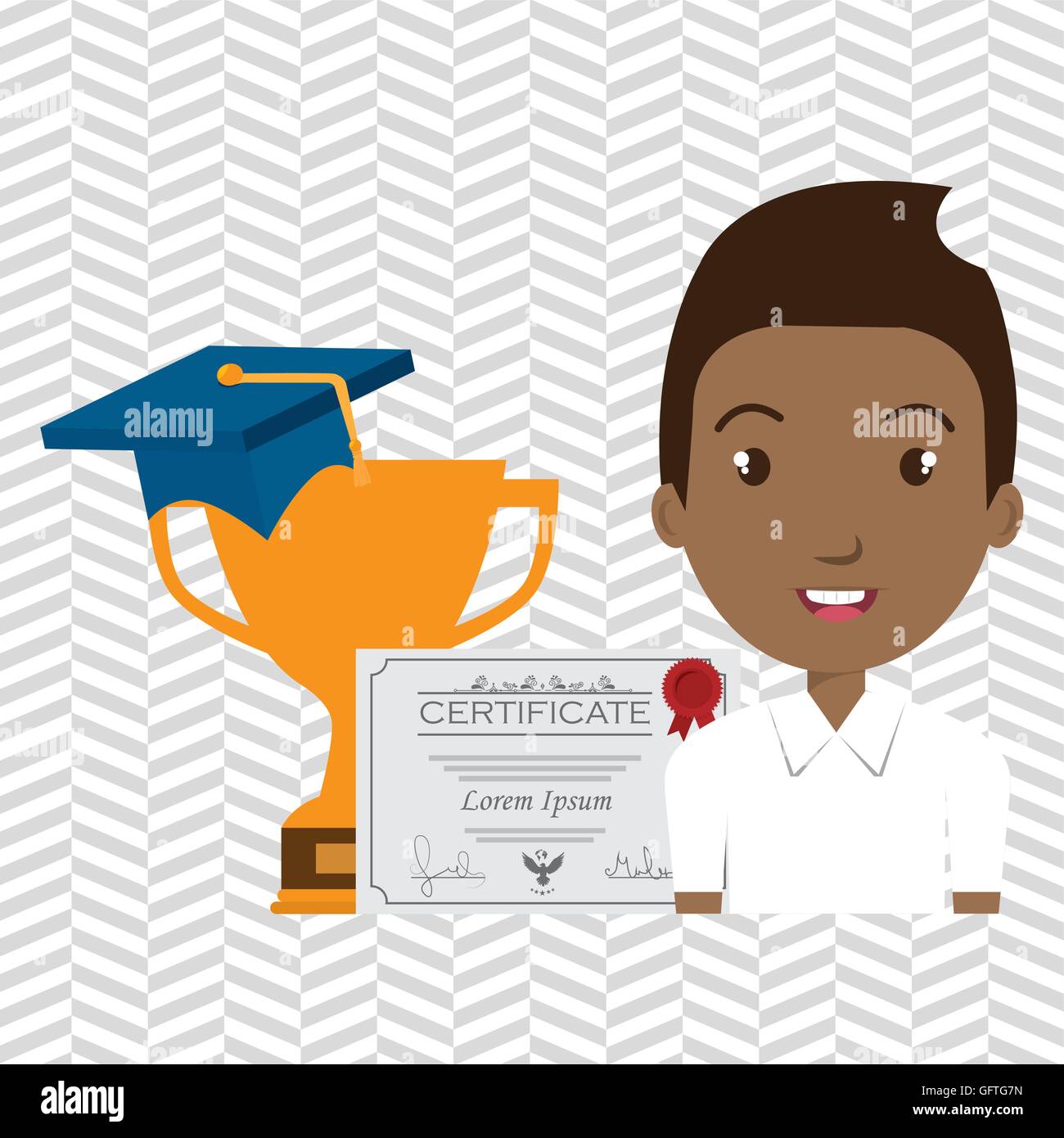 student graduation diploma trophy Stock Vector Image & Art - Alamy