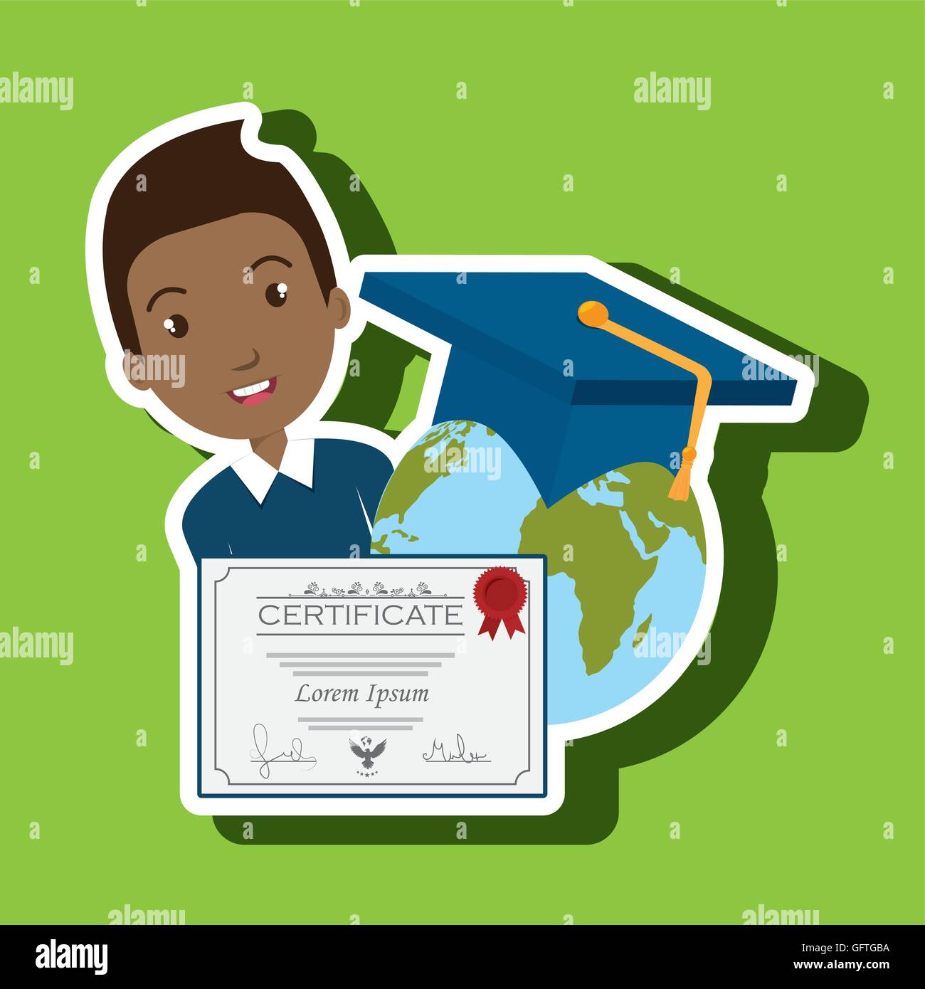 student graduation diploma world Stock Vector Image & Art - Alamy