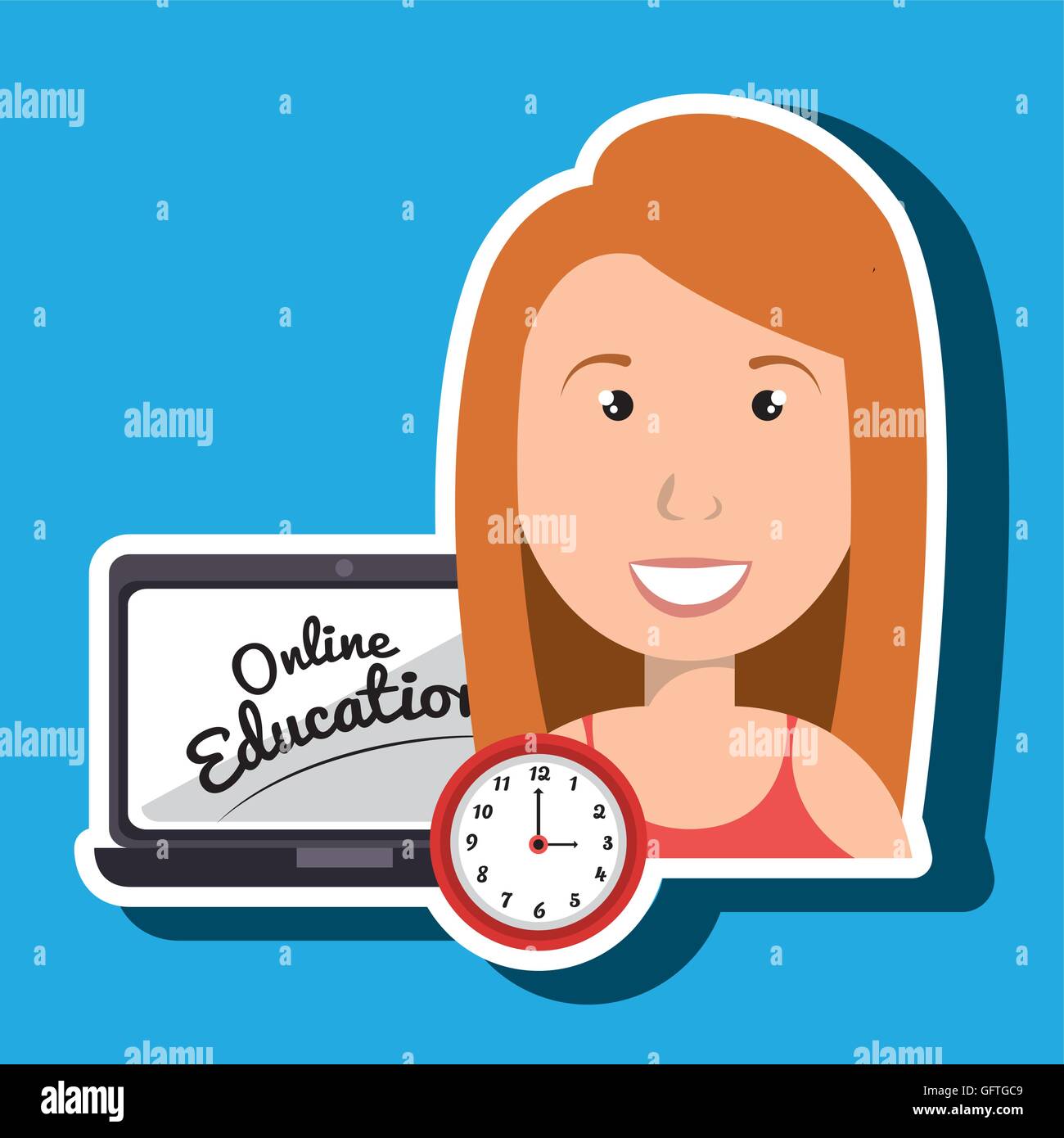 School pupil laptop teenager Stock Vector Images - Alamy