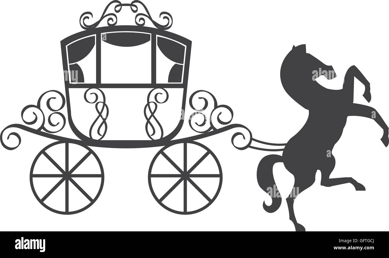 horse equine carriage icon Stock Vector Image & Art - Alamy