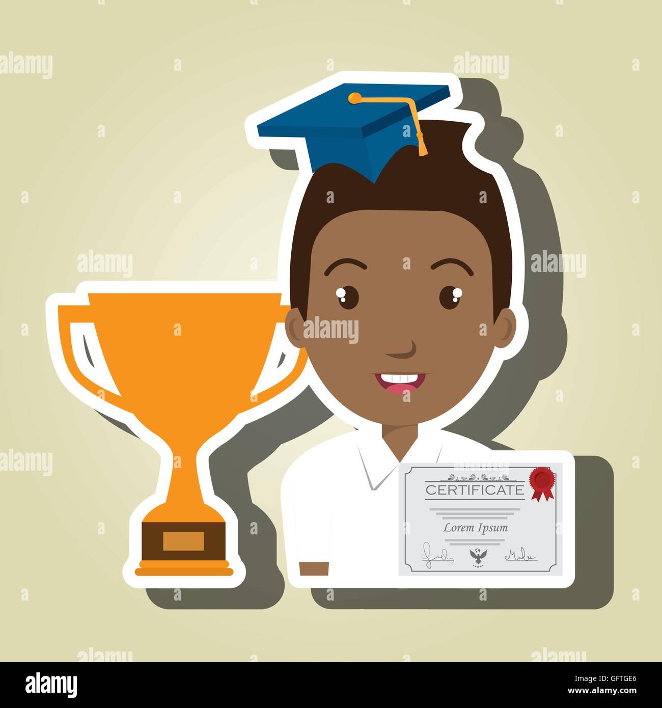 student graduation diploma trophy Stock Vector Image & Art - Alamy