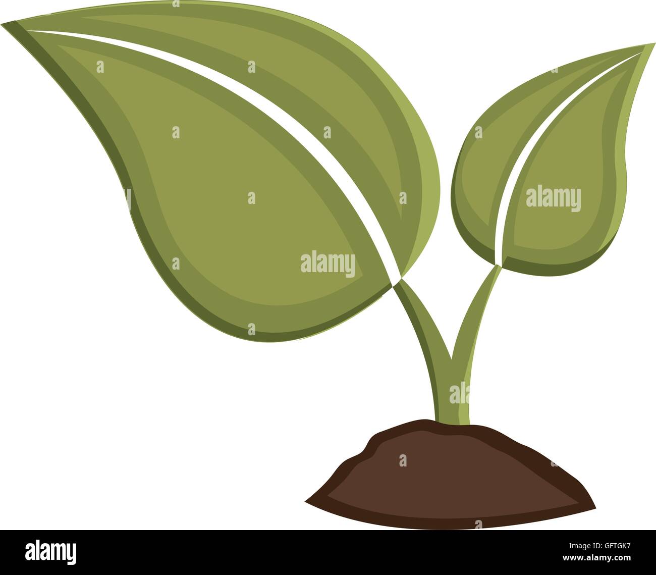 leafs plant ground icon Stock Vector Image & Art - Alamy