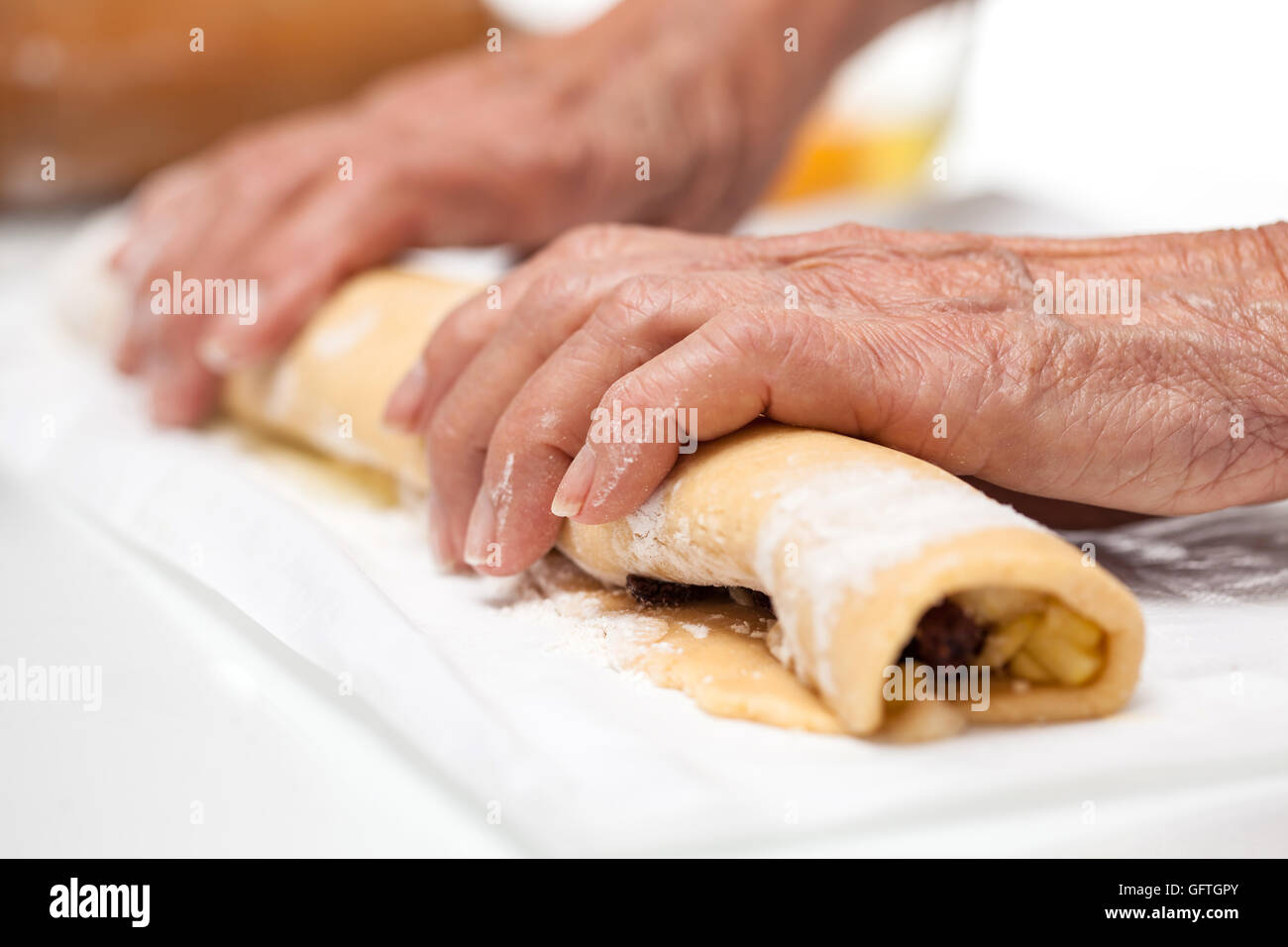 Strudel preparation hi-res stock photography and images - Alamy