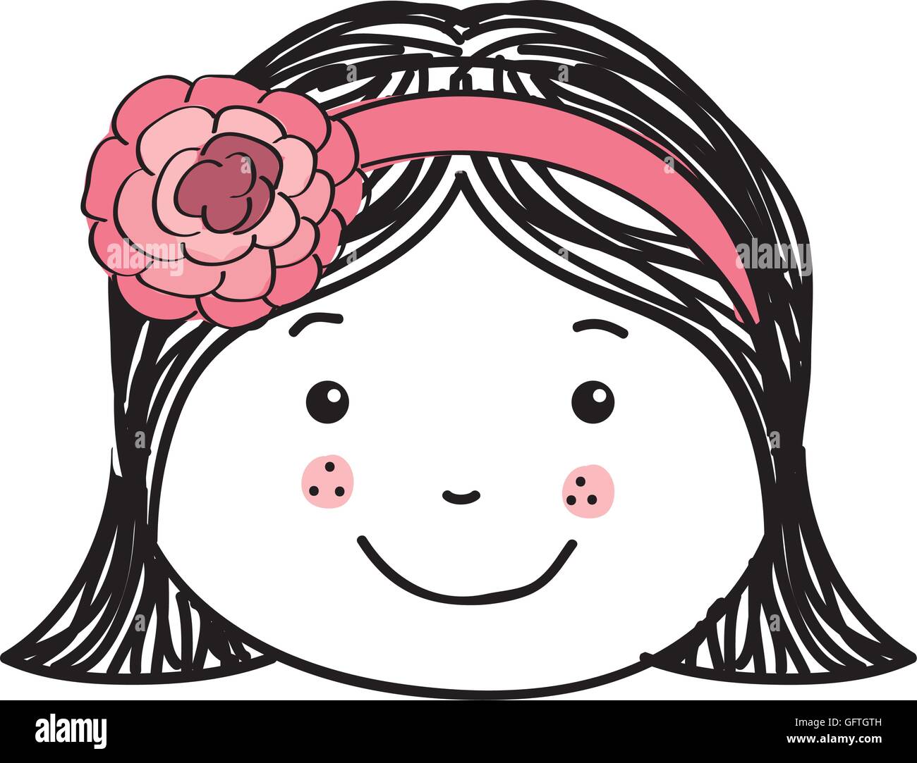 little girl cute icon Stock Vector Image & Art - Alamy