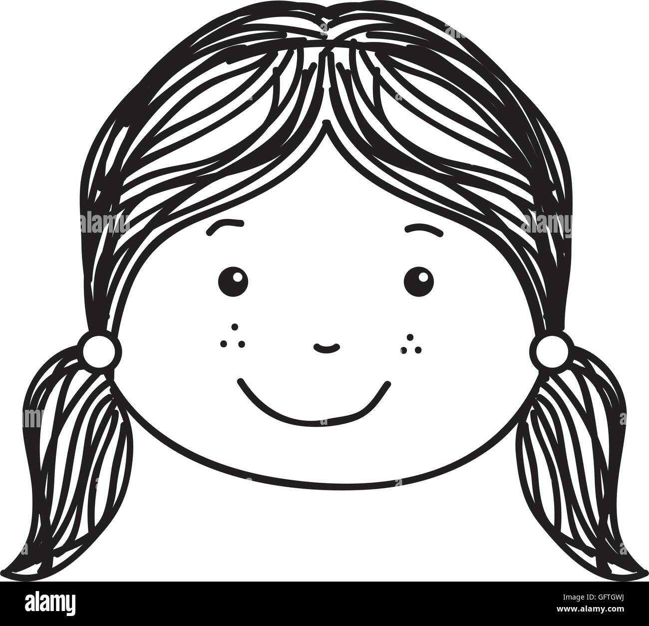 little girl cute icon Stock Vector Image & Art - Alamy