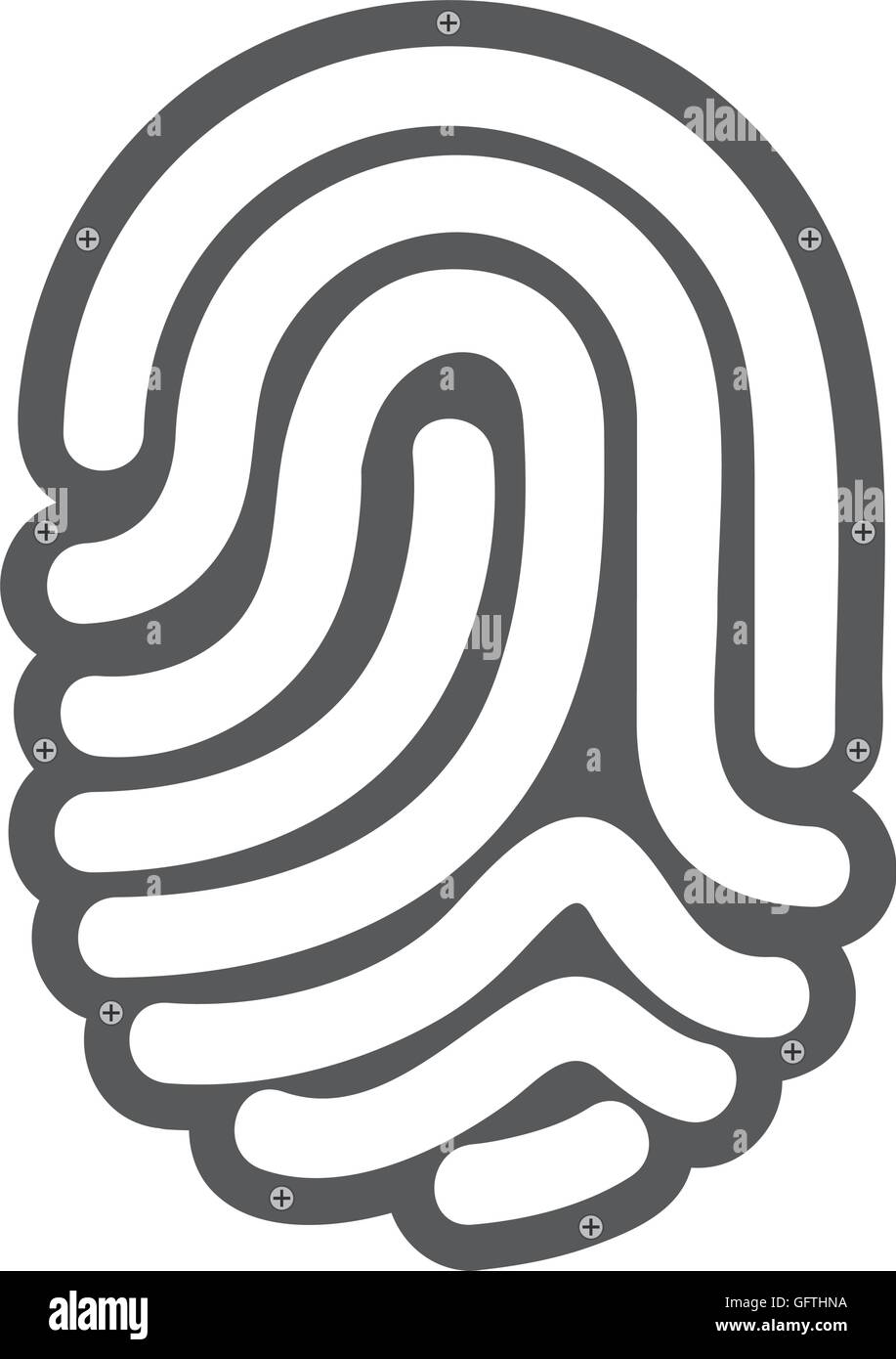 fingerprint access human icon Stock Vector Image & Art - Alamy