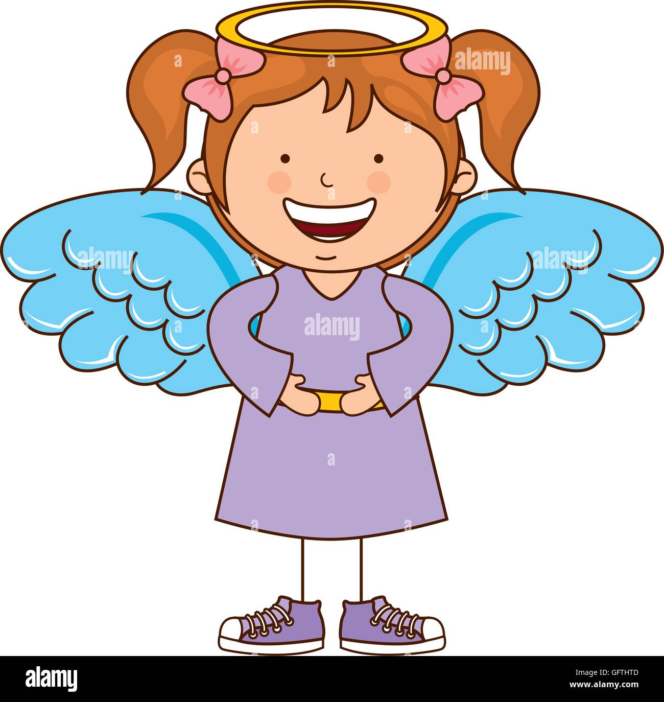 angel girl character icon Stock Vector Image & Art - Alamy