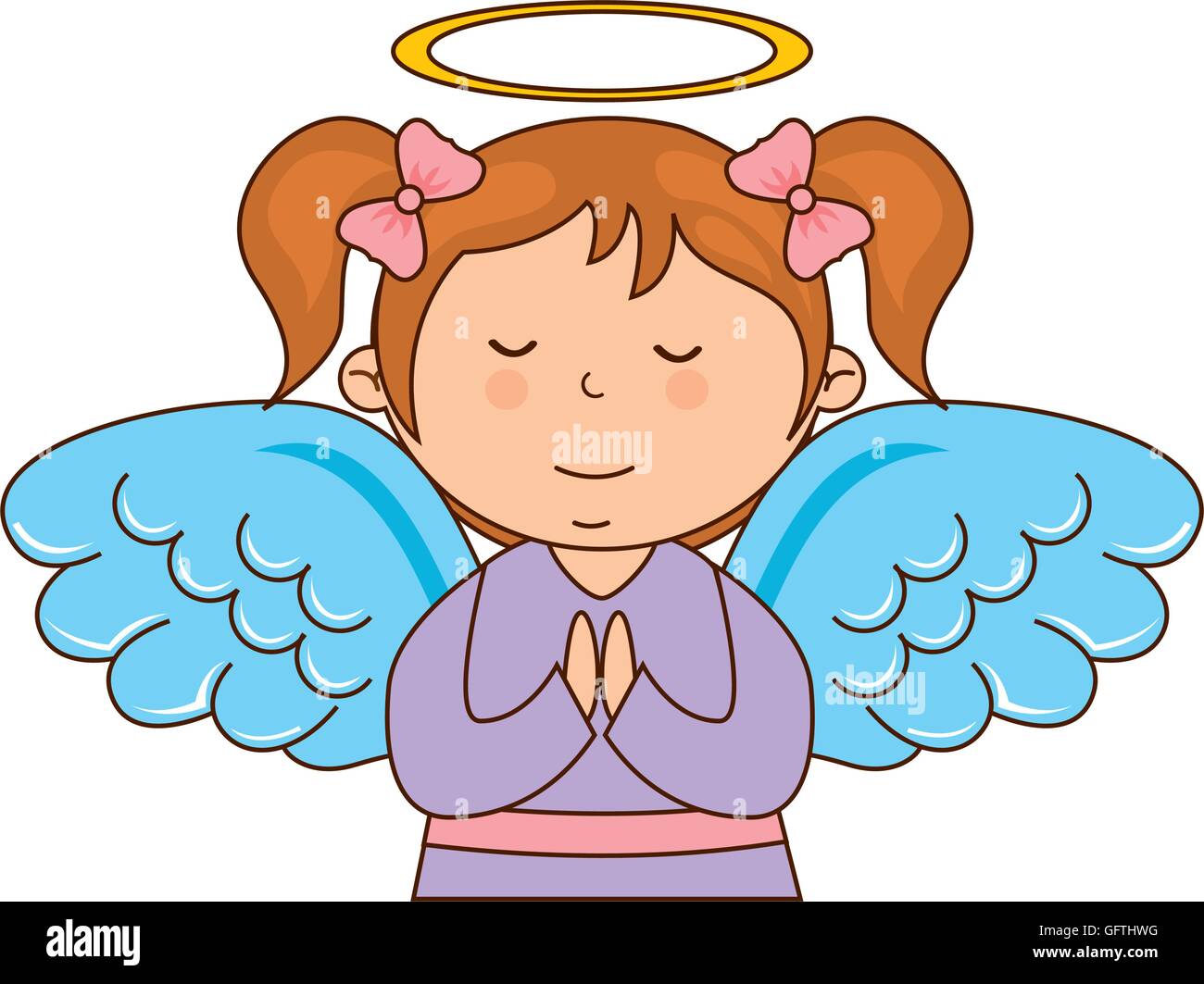 angel girl character icon Stock Vector Image & Art - Alamy