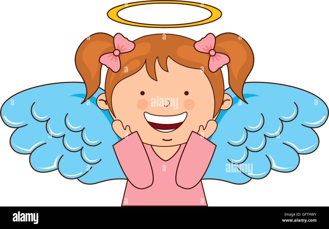 angel girl character icon Stock Vector Image & Art - Alamy