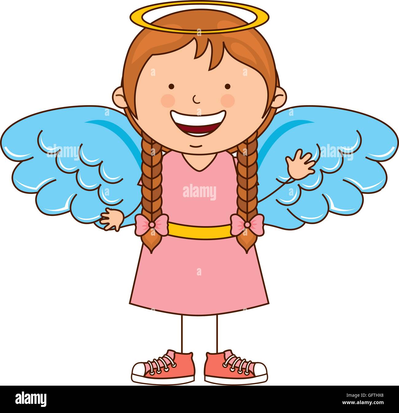angel girl character icon Stock Vector Image & Art - Alamy