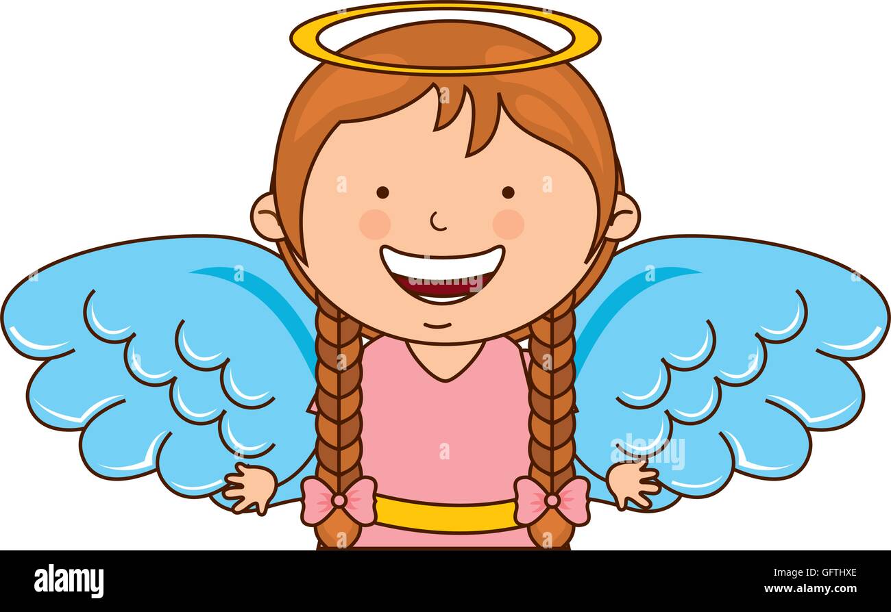 angel girl character icon Stock Vector Image & Art - Alamy