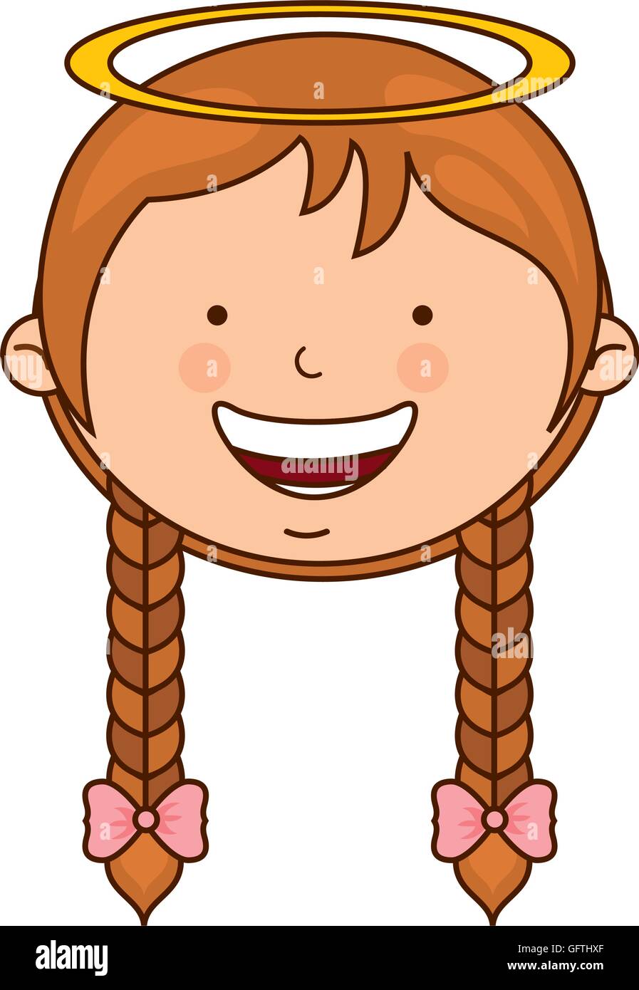 Sweet innocent angel face Stock Vector Images - Alamy