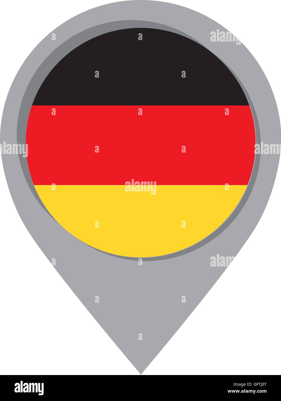 germany pin pointer mark flag language icon Stock Vector Image & Art ...