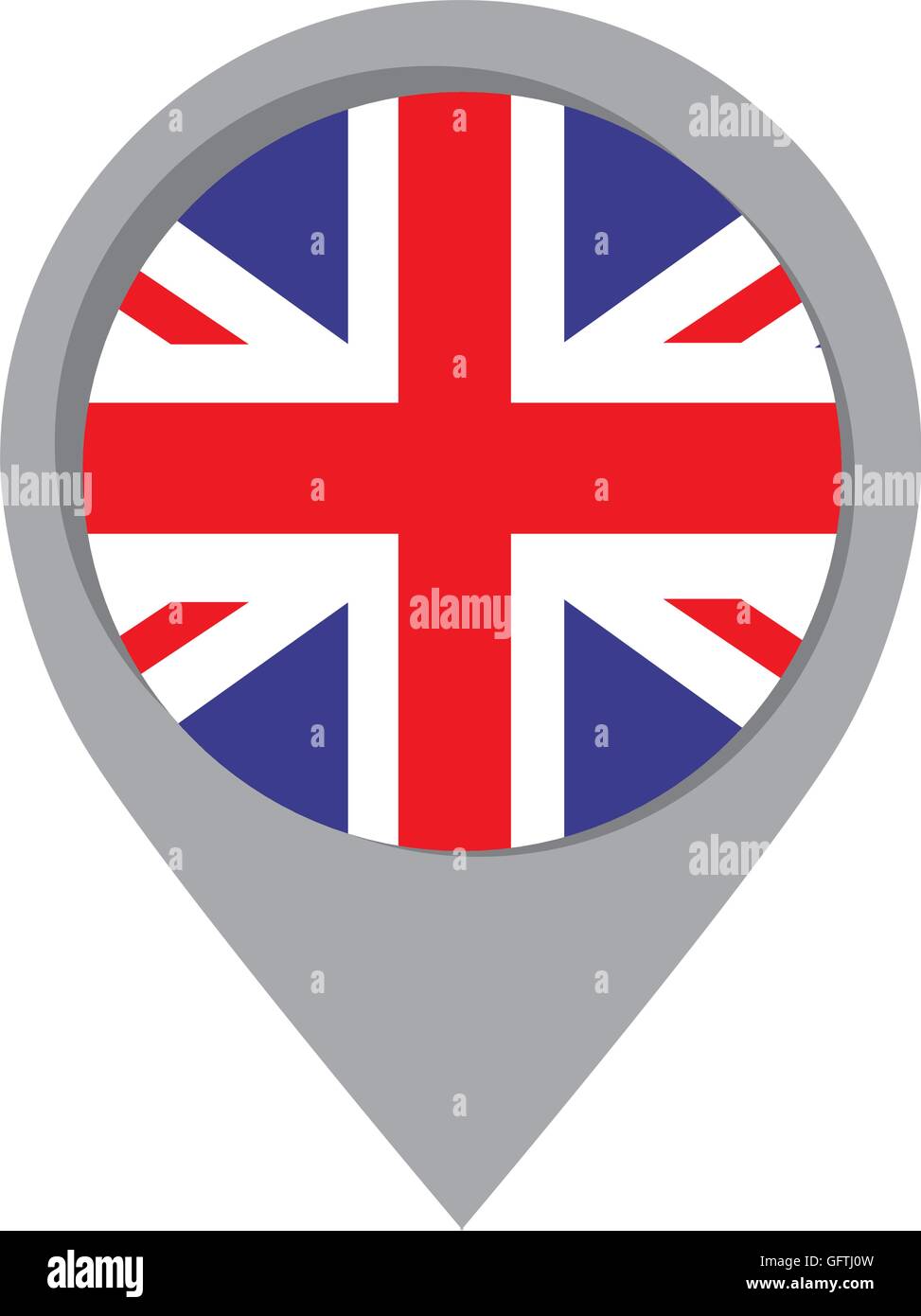 United Kingdom pin pointer mark flag language icon Stock Vector Image ...