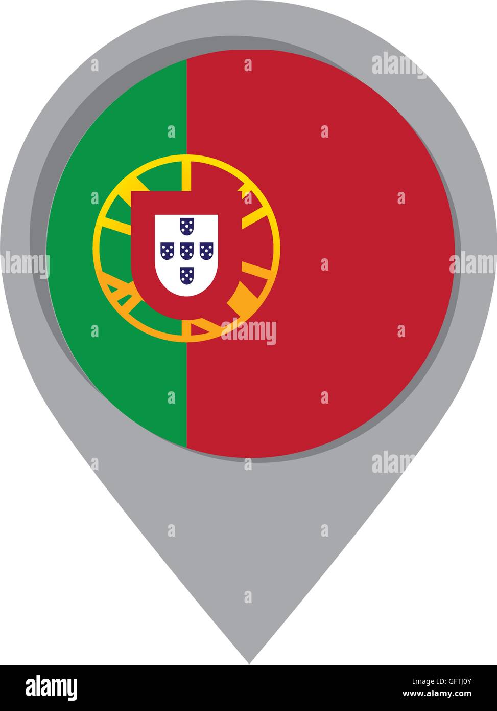 portugal pin pointer mark flag language icon Stock Vector Image & Art ...