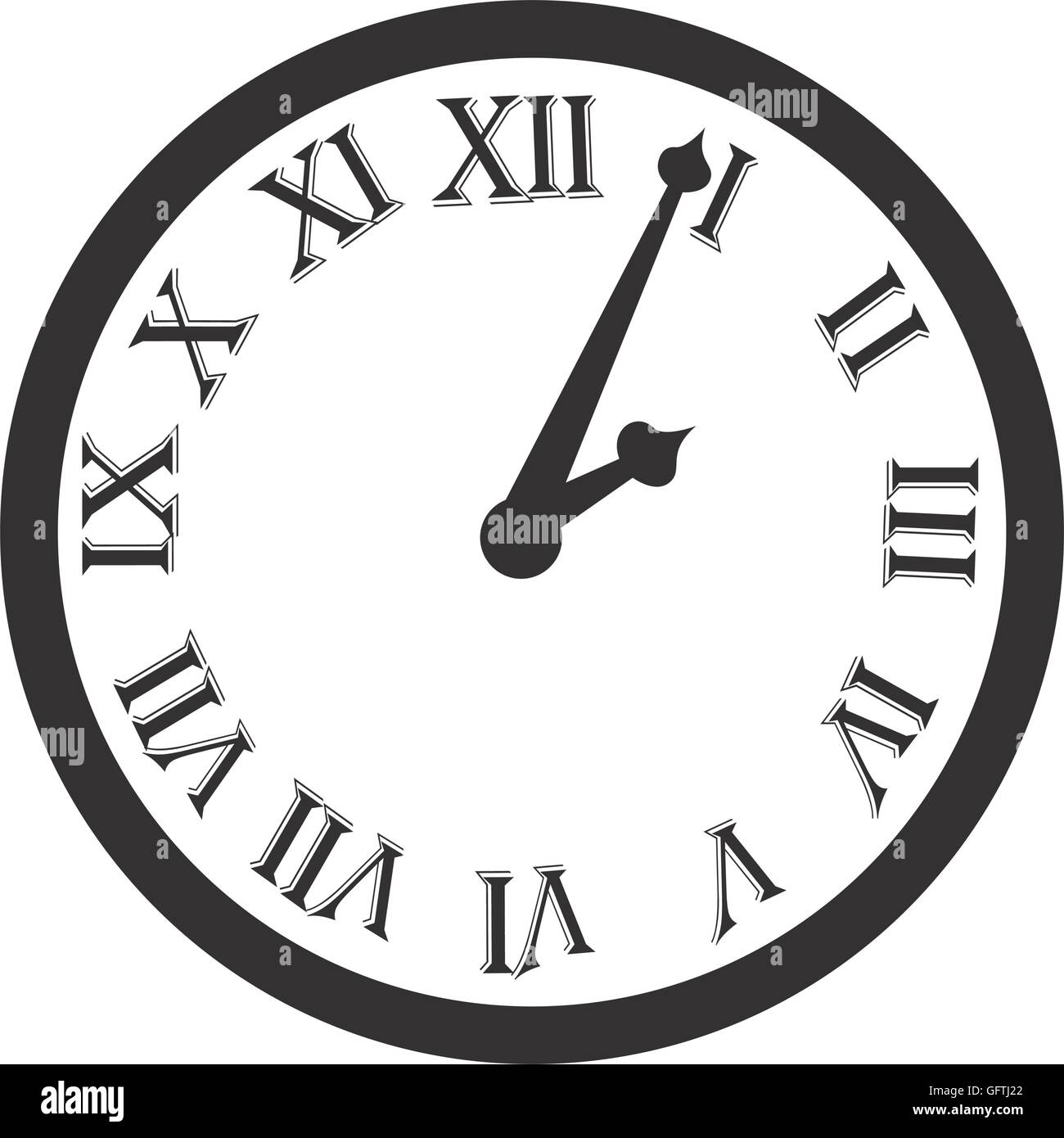 clock time watch roman numbes icon Stock Vector Image & Art - Alamy