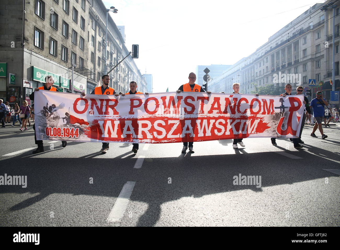 Warsaw, Poland. 01st Aug, 2016. Several thousands celebrated the Warsaw ...