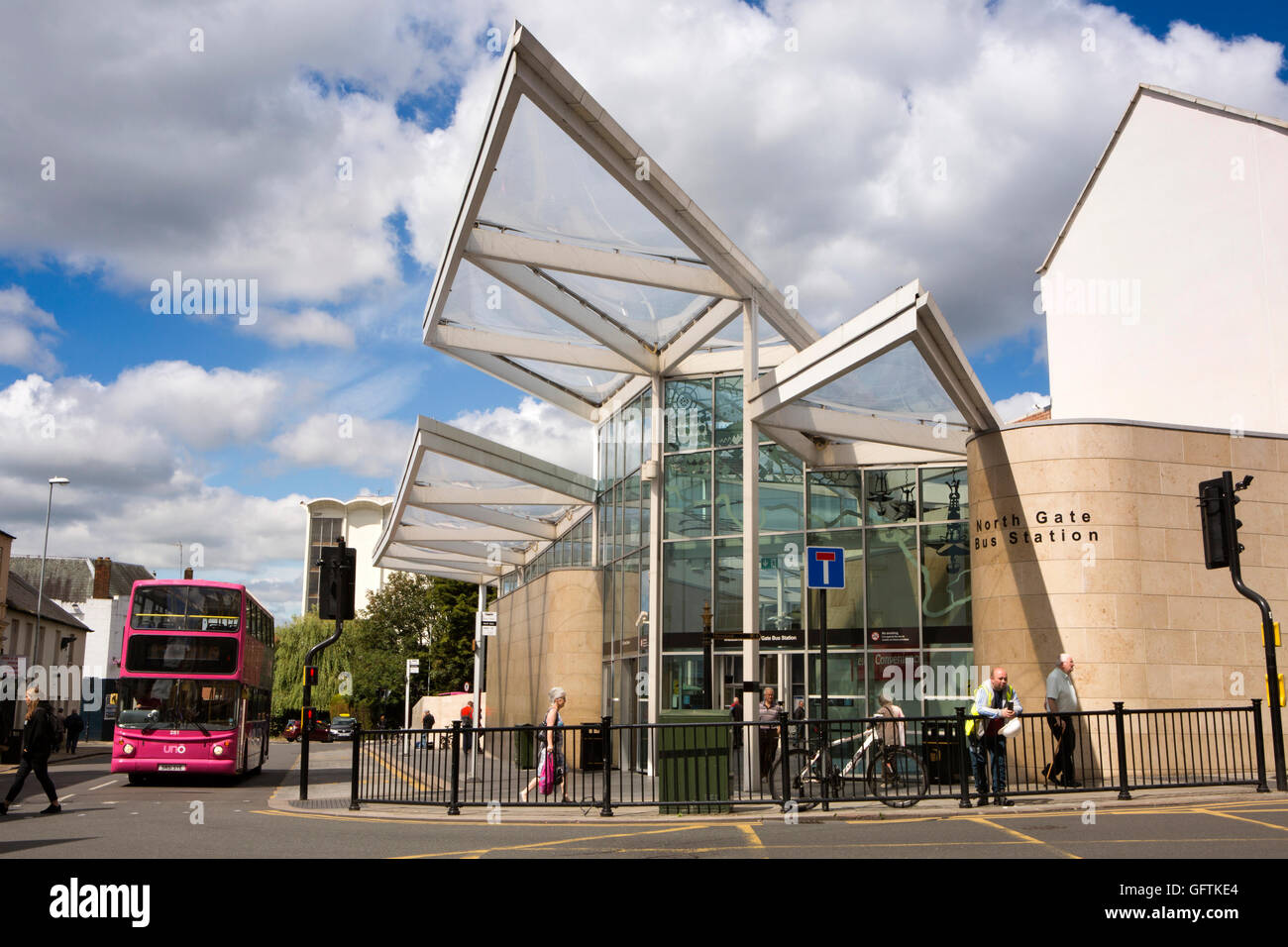 UK, England, Northamptonshire, Northampton, North Gate Bus Station ...