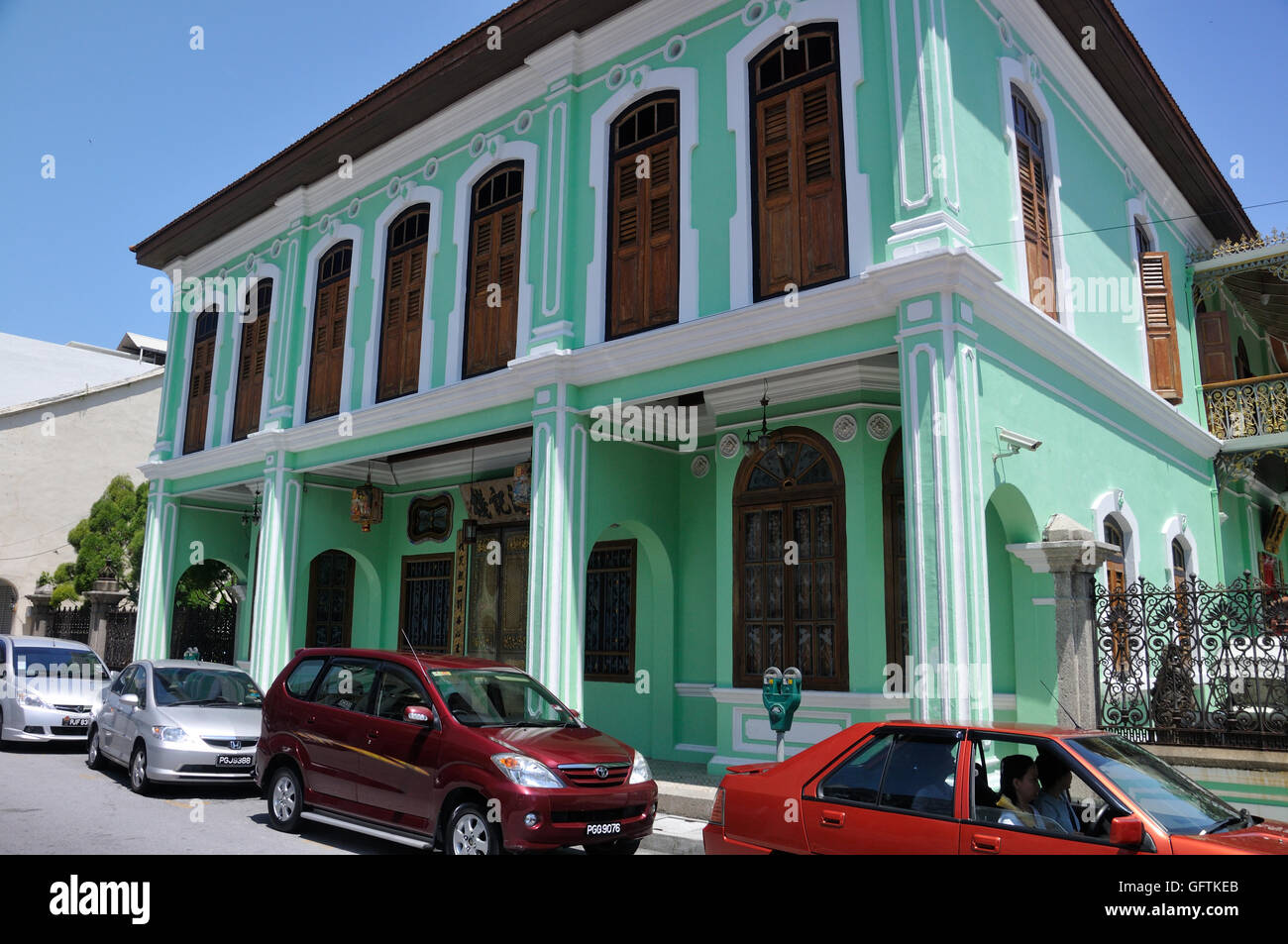 Restored Building in Penang Historical District Stock Photo - Alamy