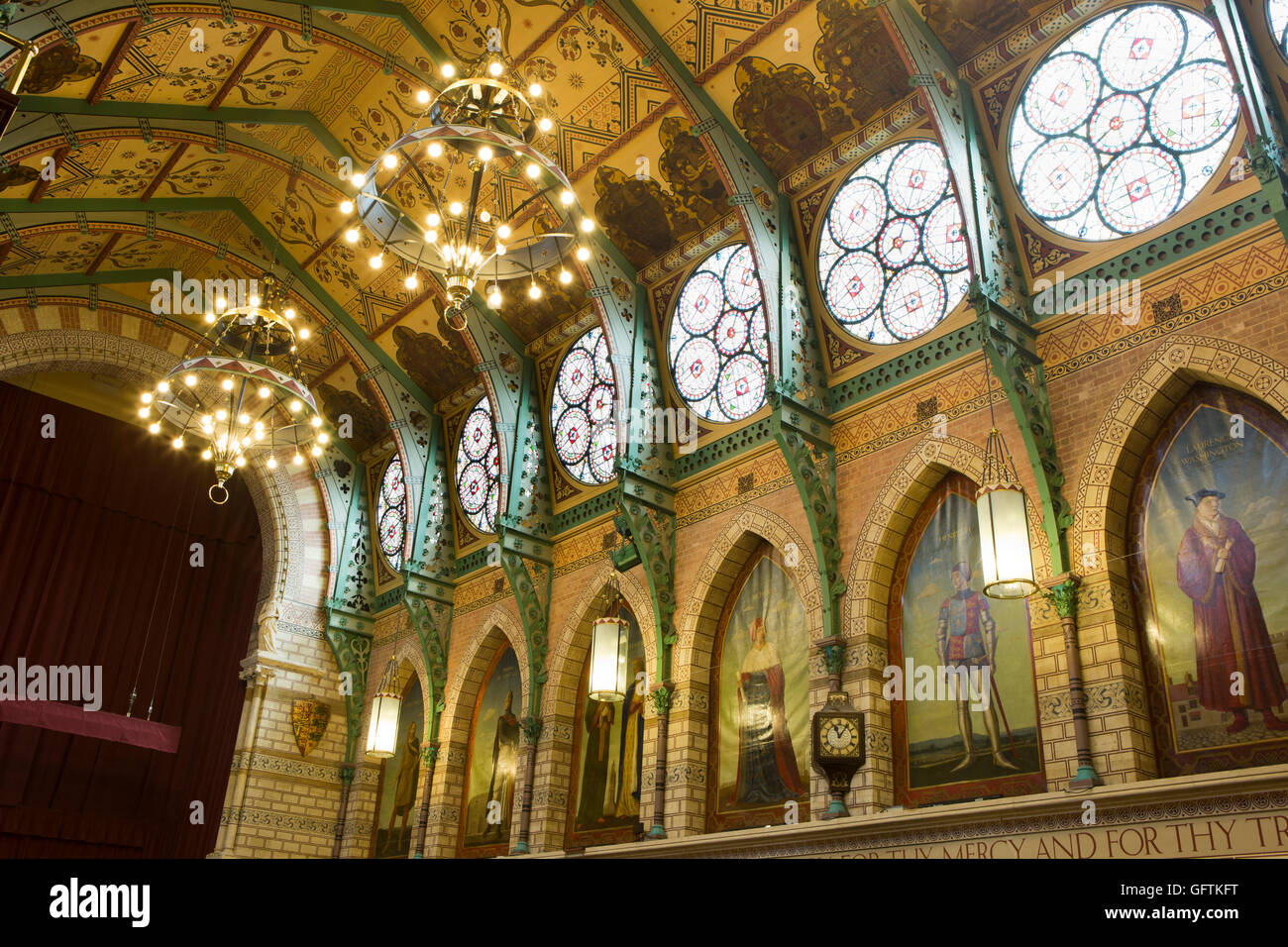 UK, England, Northamptonshire, Northampton, inside 1864 Guildhall ...