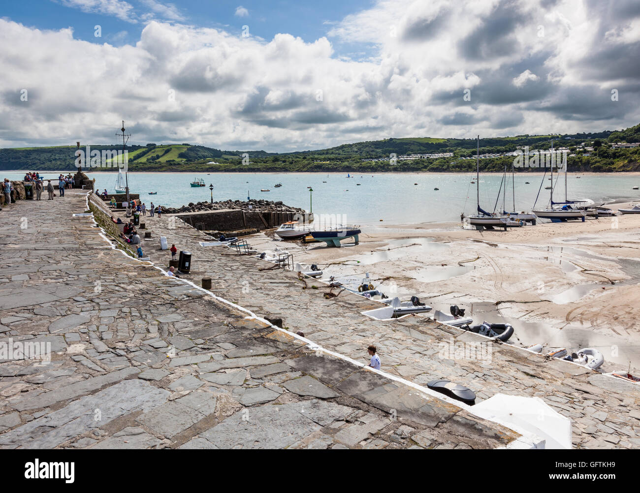 The harbour at New Quay, Ceredigion, Wales Stock Photo - Alamy